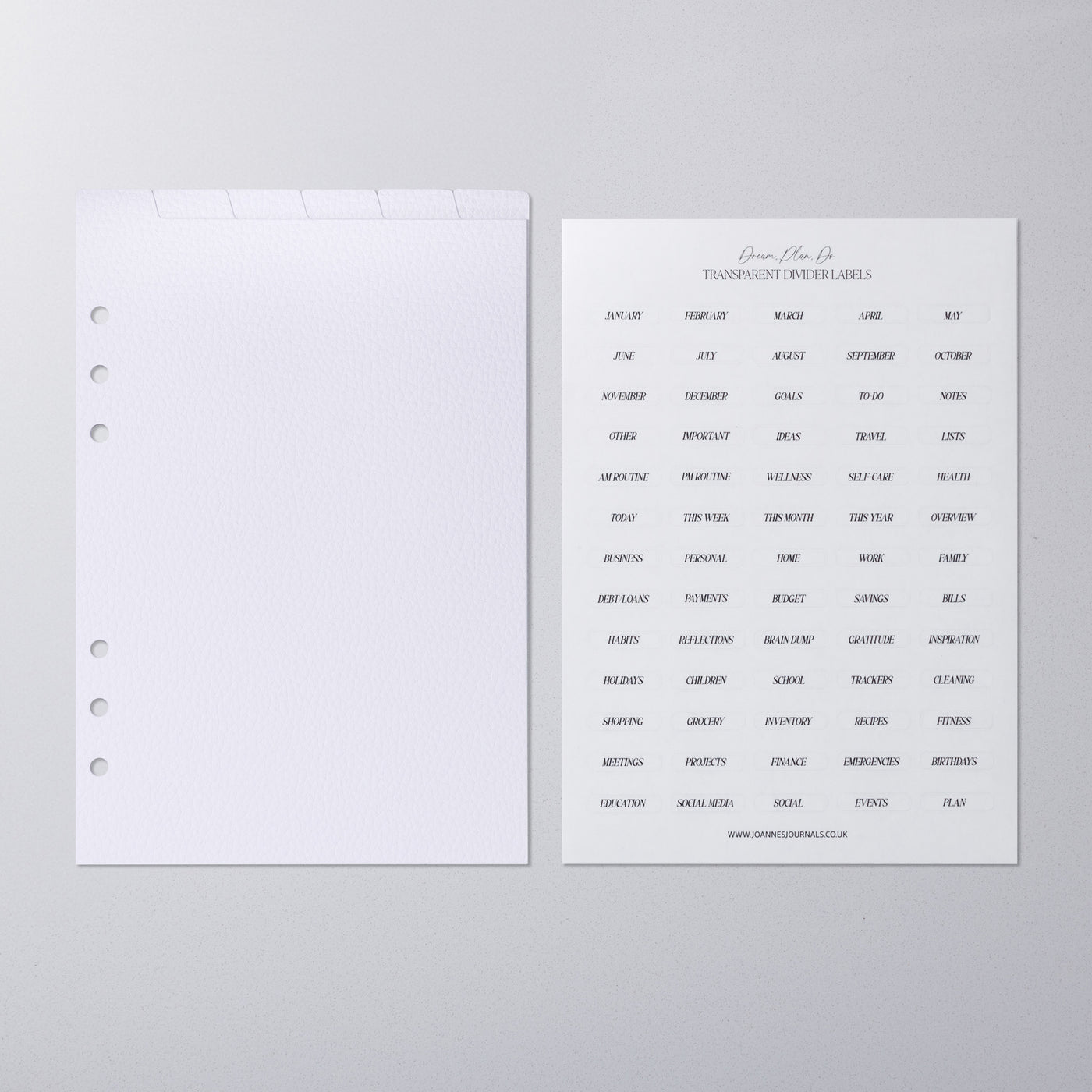 Top Divider Pages | Ring-Bound